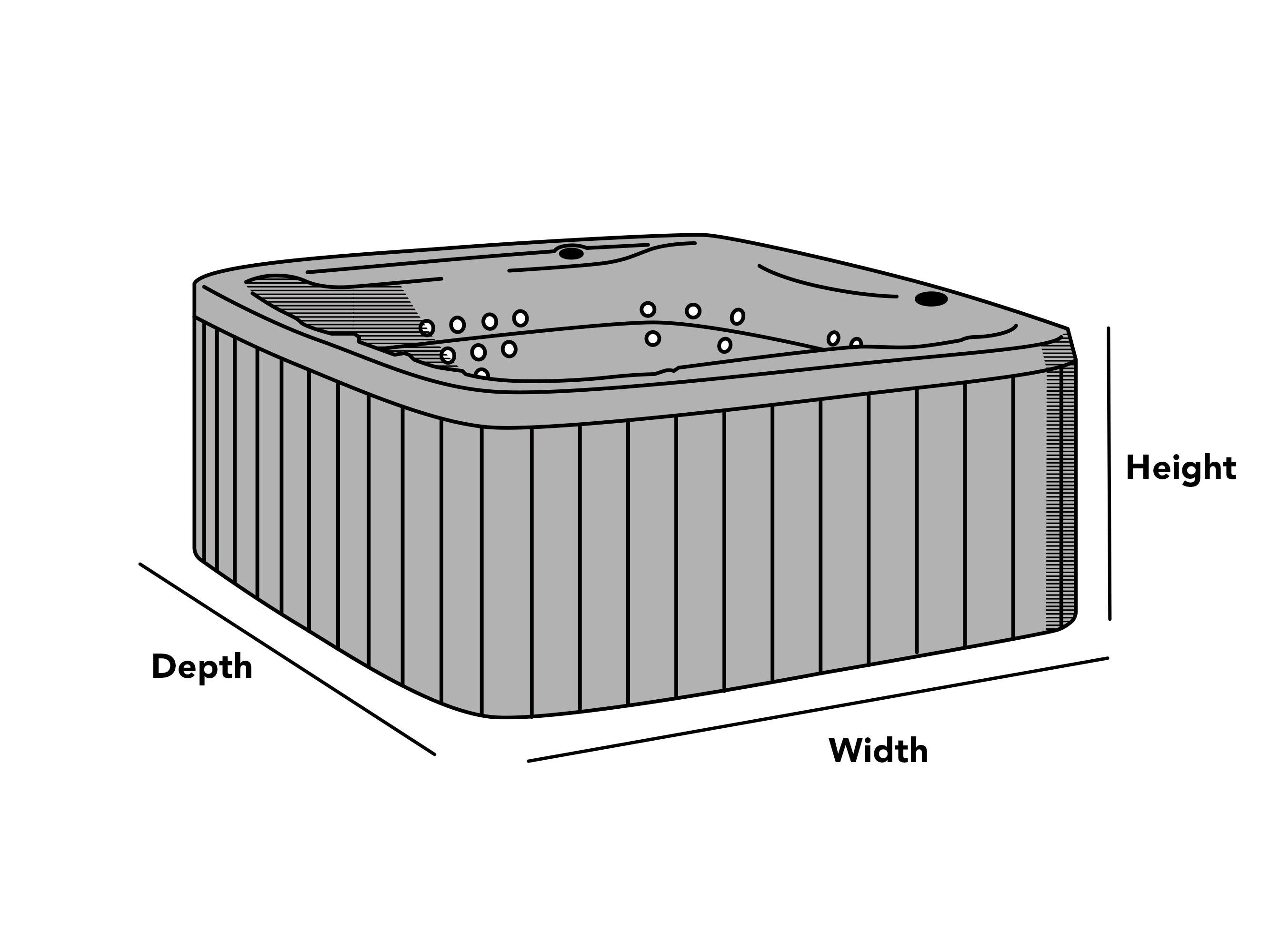 Custom Size Outdoor Square/Rectangular Hot Tub Cover | Coverstore