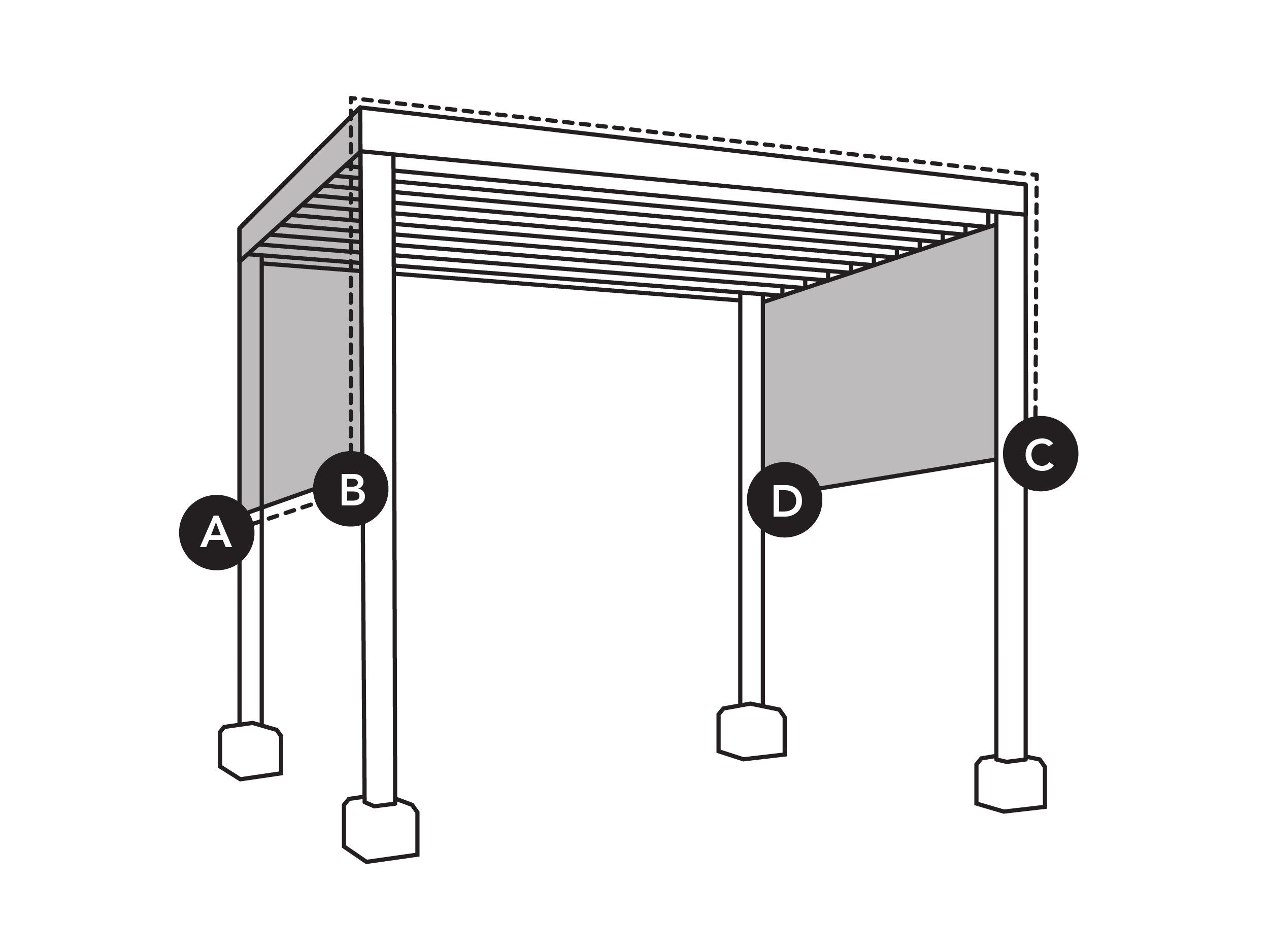 Custom Size Pergola Drop Shade Canopy | Coverstore