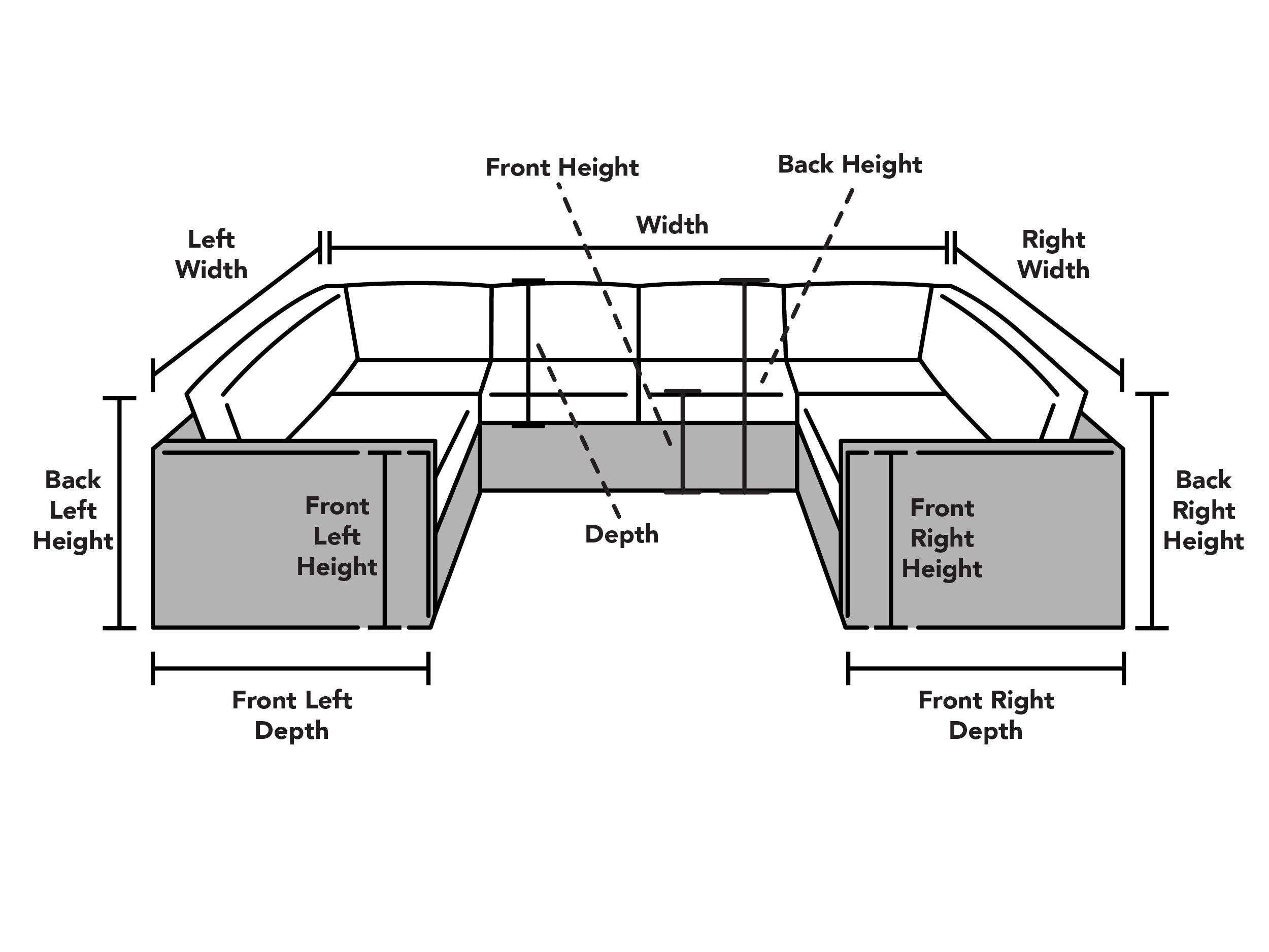Custom Size U-Shape Sectional Cover | Coverstore