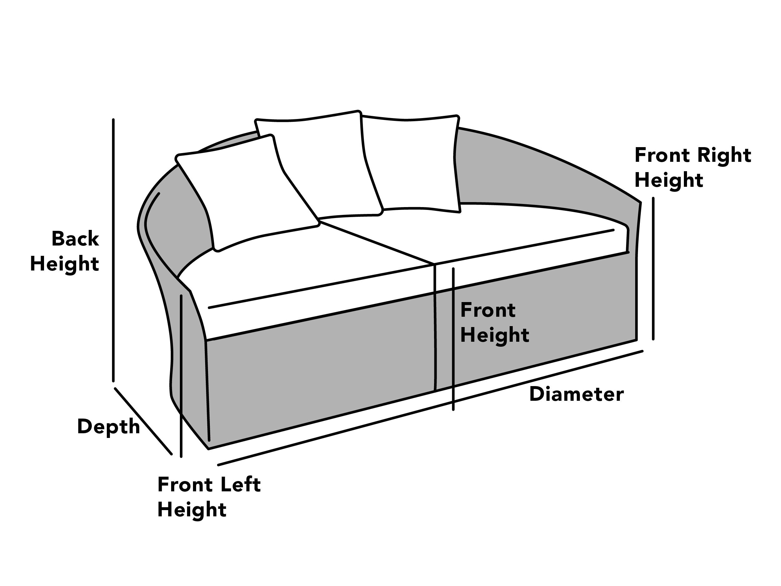 Custom Size Half Circle Day Bed Cover | Coverstore