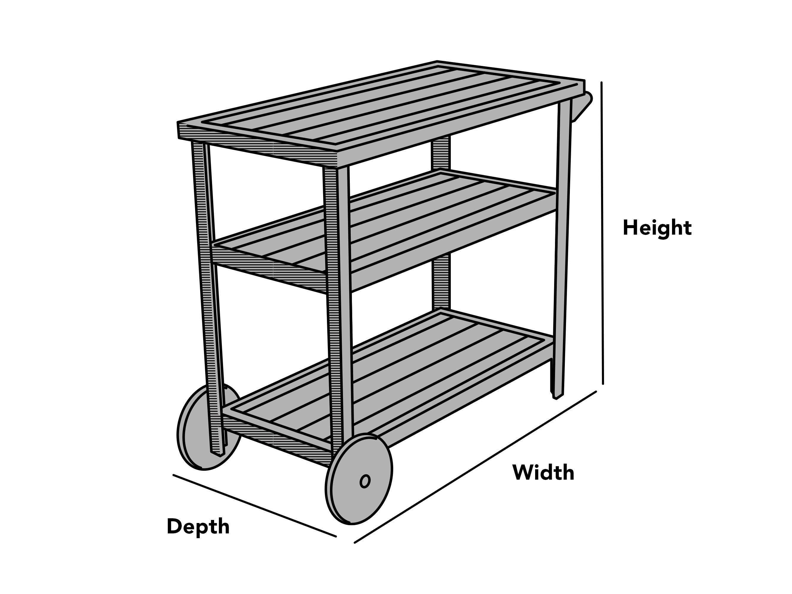 Custom Size Outdoor Serving Cart Cover | Coverstore